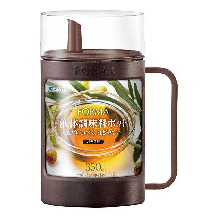 ASVEL Forma Glass Oil Pot 350ml Brown | AUSTRAWELL PTY LTD